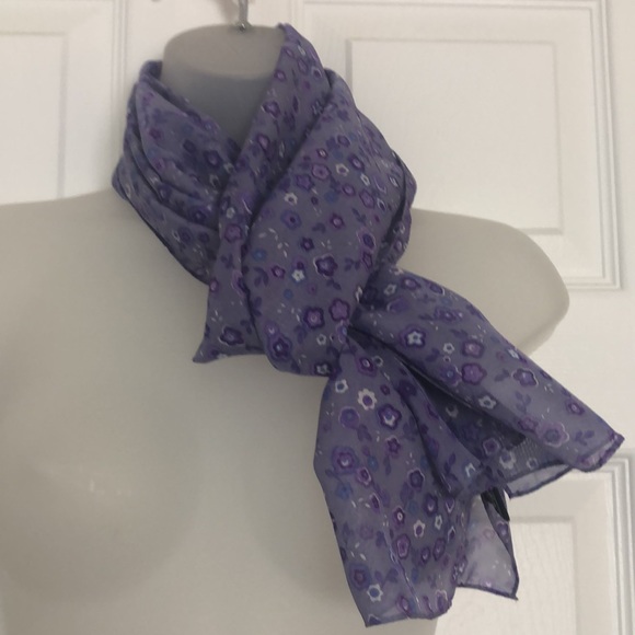 Cejon | Accessories | Vtg Cejon Oblong Scarf Floral Purple Scheme ...